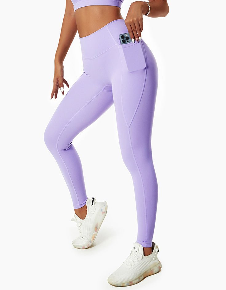 Fitness Leggings with Pockets - Purple – Livv Activewear